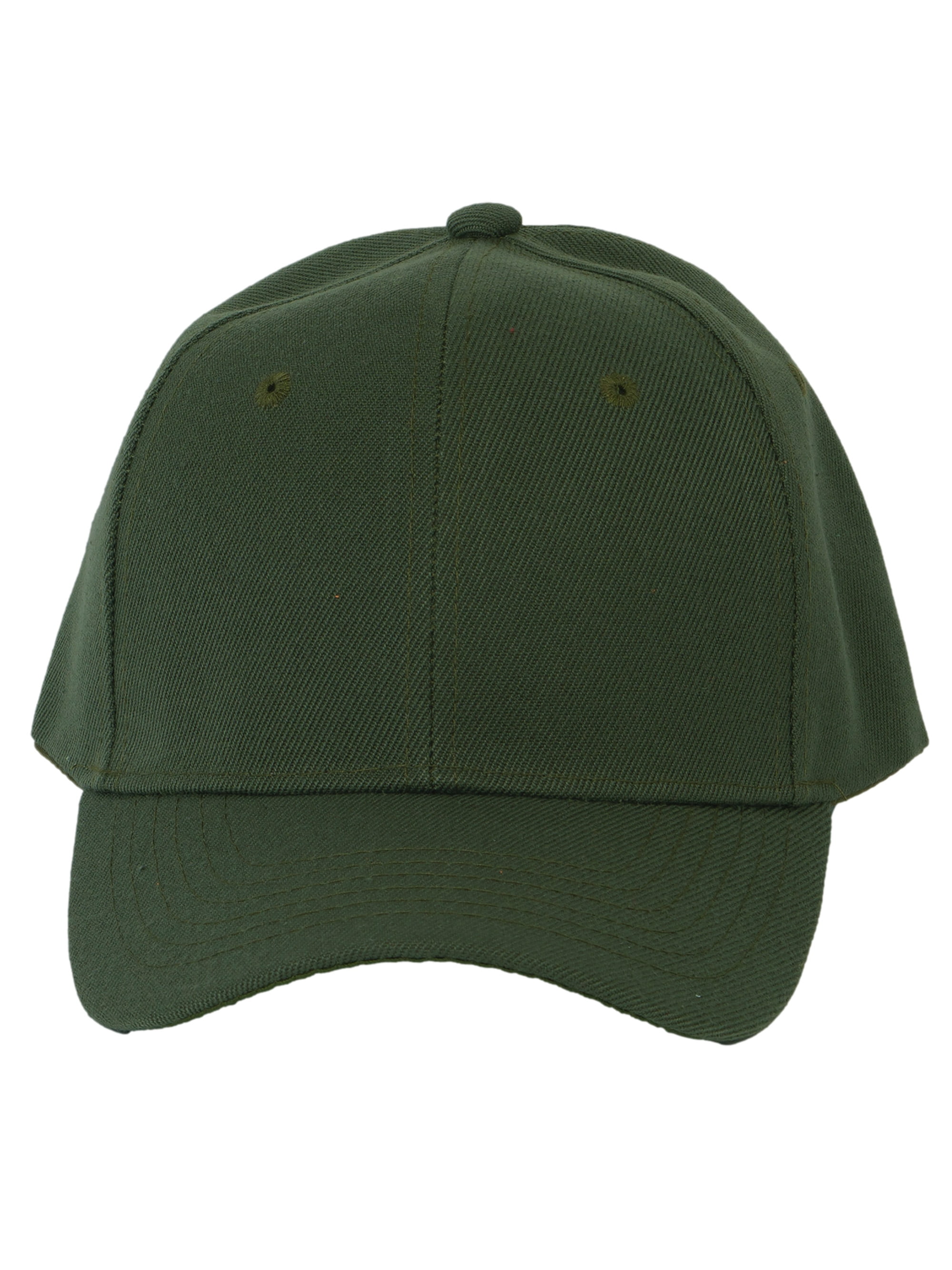 Top Headwear Men's Plain Baseball Cap - Adjustable Solid Color Ball Hat ...