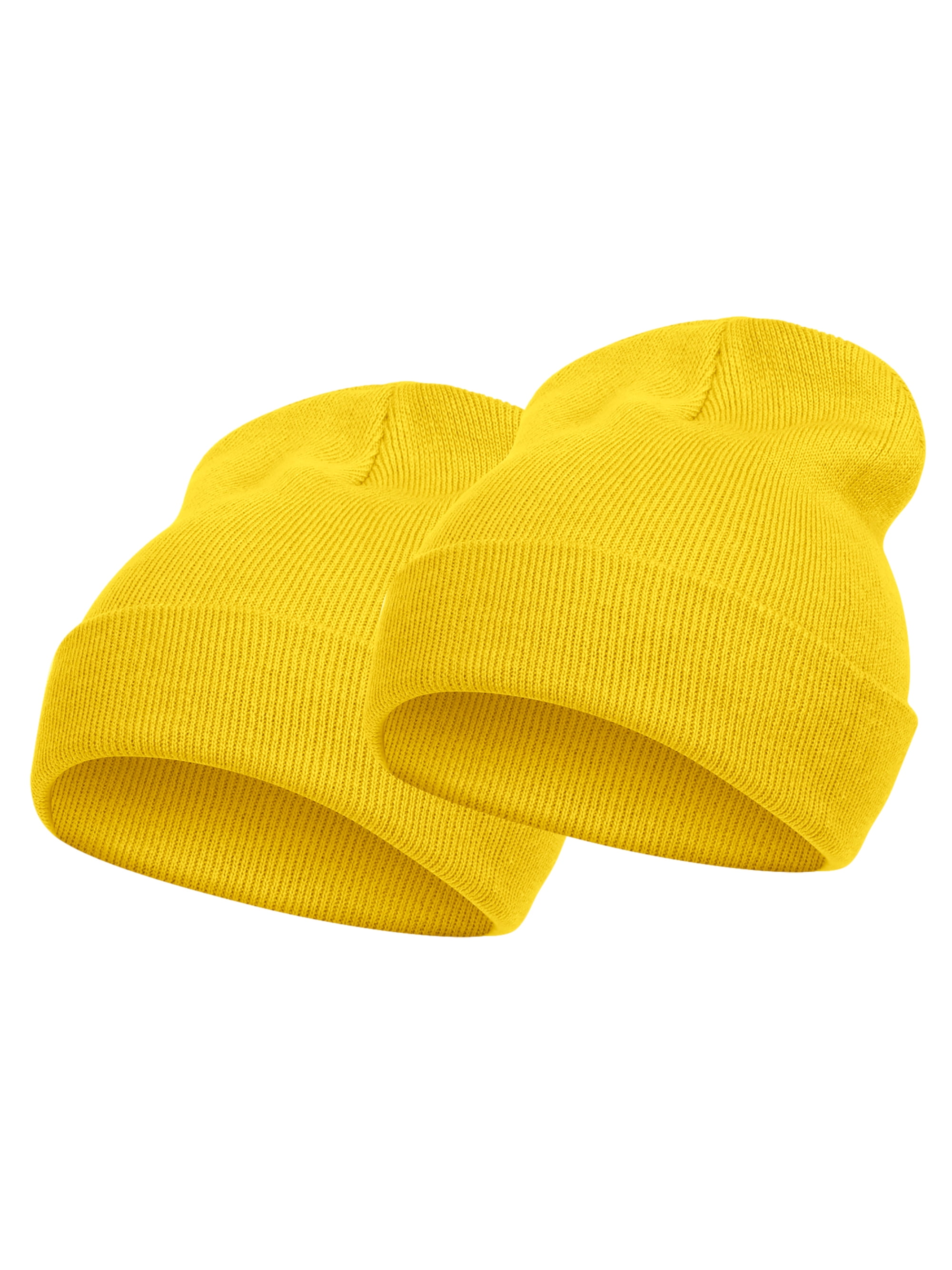 Top Headwear Men's Women's Solid Beanies - 2 Pack Winter Cap Knit ...