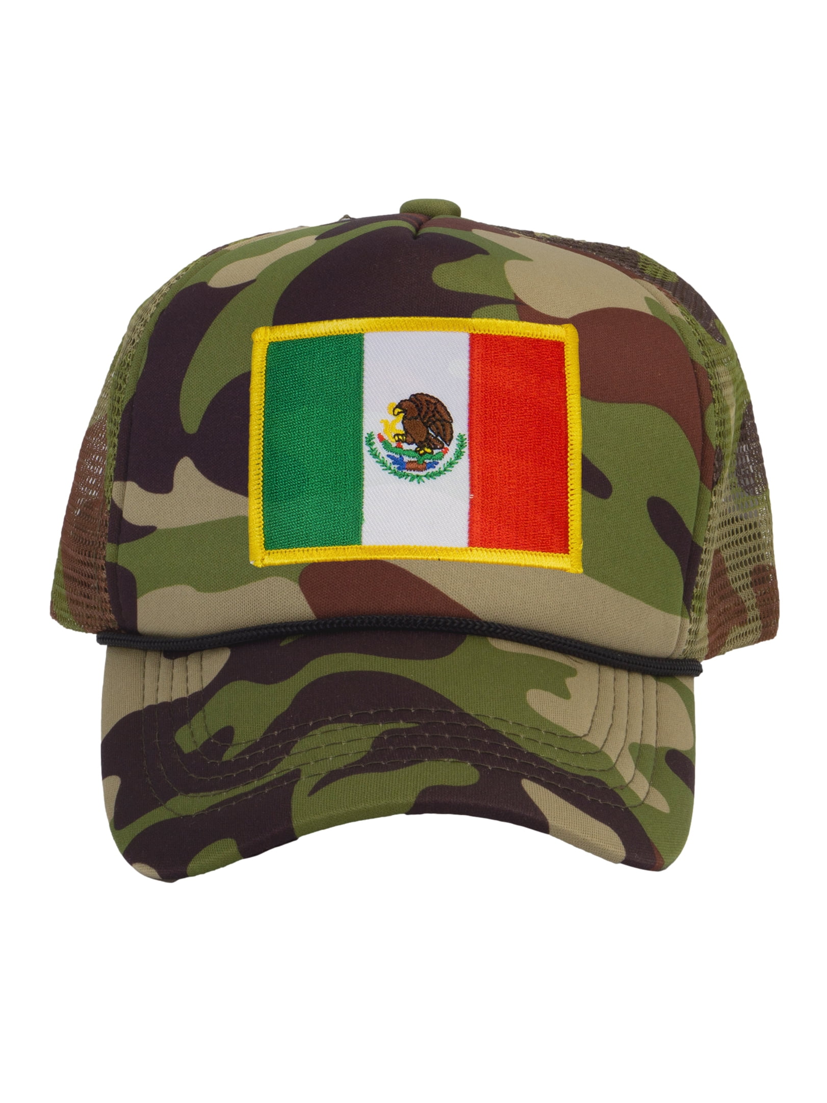 Top Headwear Mexico Flag Trucker Hat - Men's Foam Mesh Snapback Cap ...