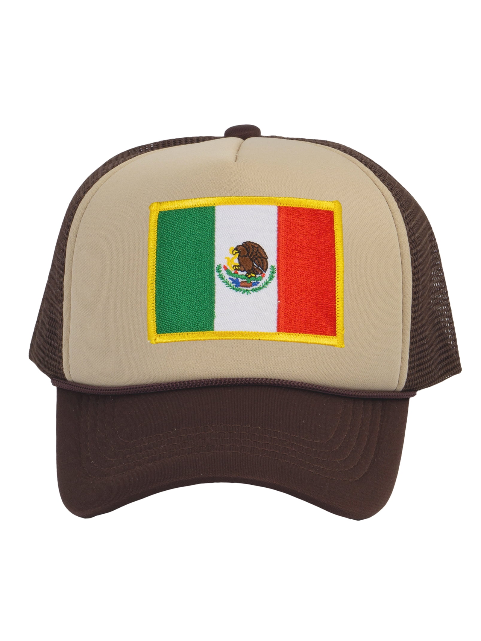 Top Headwear Mexico Flag Trucker Hat - Men's Foam Mesh Snapback Cap ...