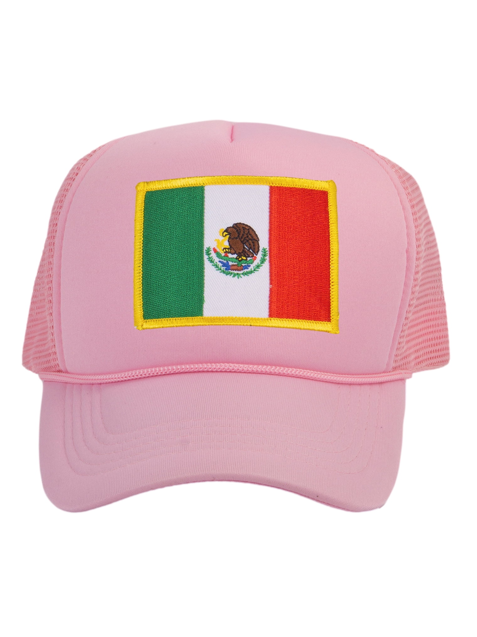 Top Headwear Mexico Flag Trucker Hat - Men's Foam Mesh Snapback Cap ...
