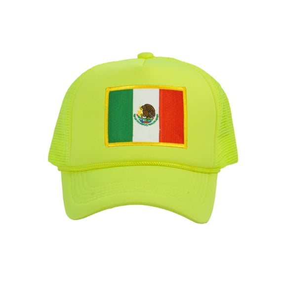 Top Headwear Mexico Flag Trucker Hat - Men's Foam Mesh Snapback Cap ...