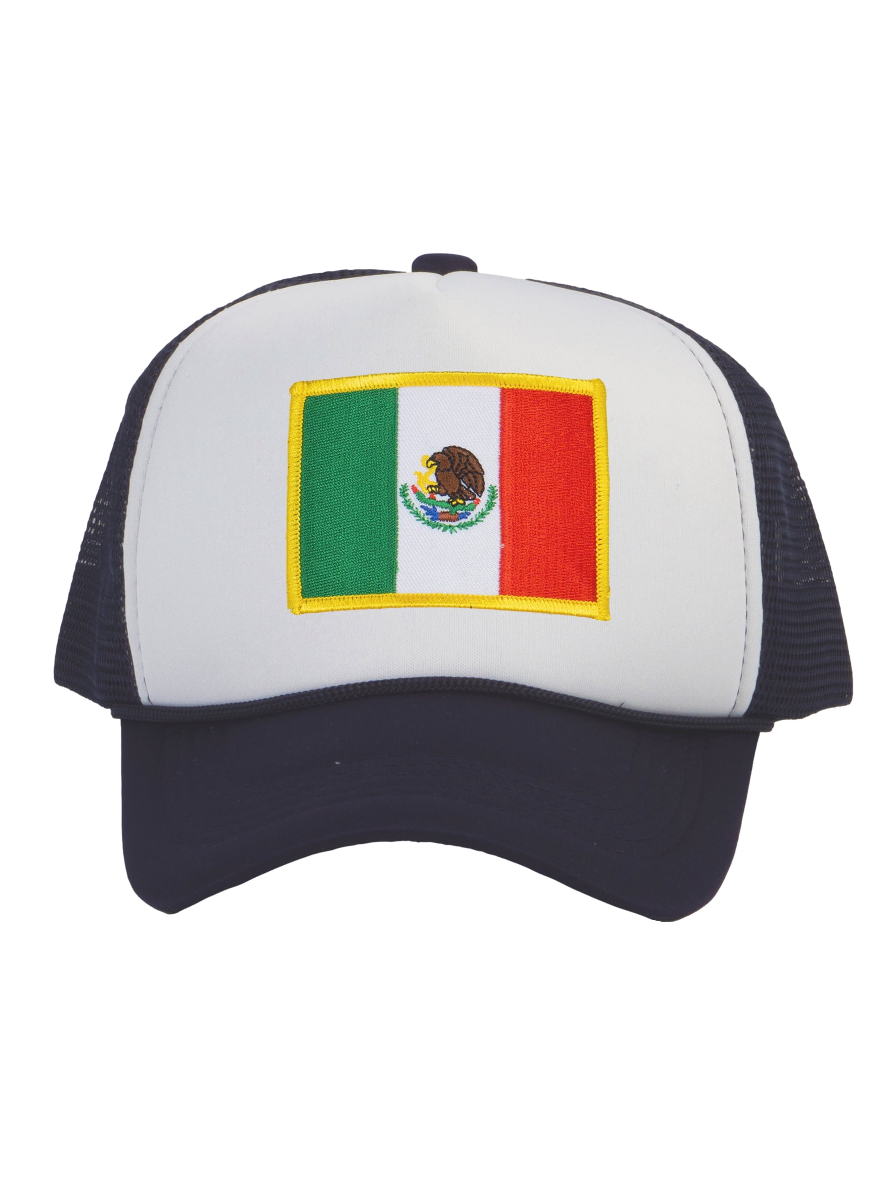 Top Headwear Mexico Flag Trucker Hat - Men's Foam Mesh Snapback Cap ...