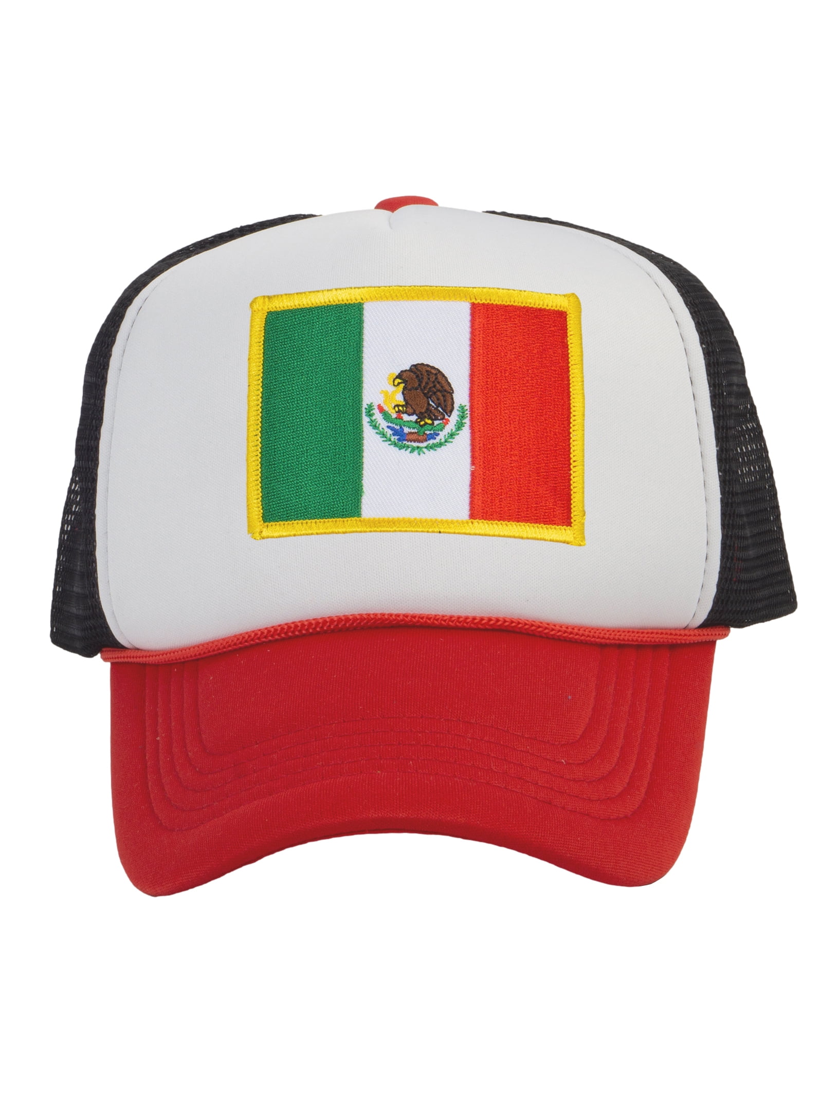 Top Headwear Mexico Flag Trucker Hat - Men's Foam Mesh Snapback Cap ...