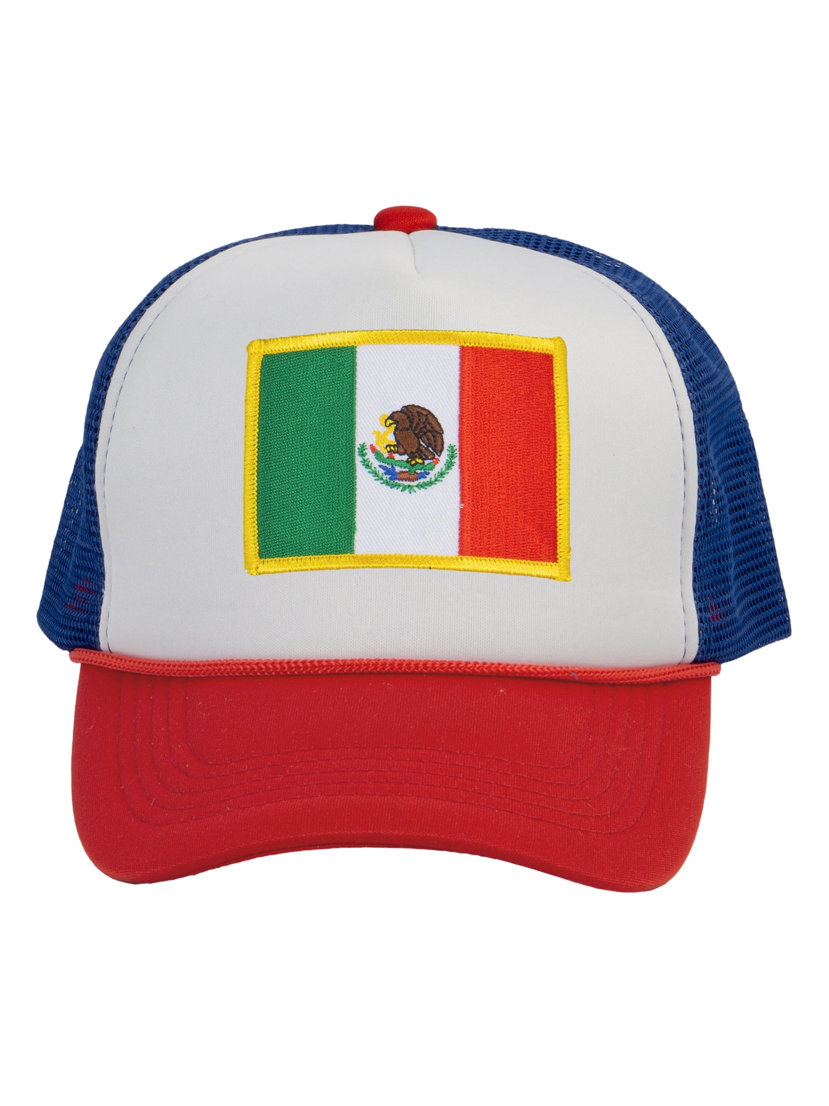 Top Headwear Mexico Flag Trucker Hat - Men's Foam Mesh Snapback Cap ...