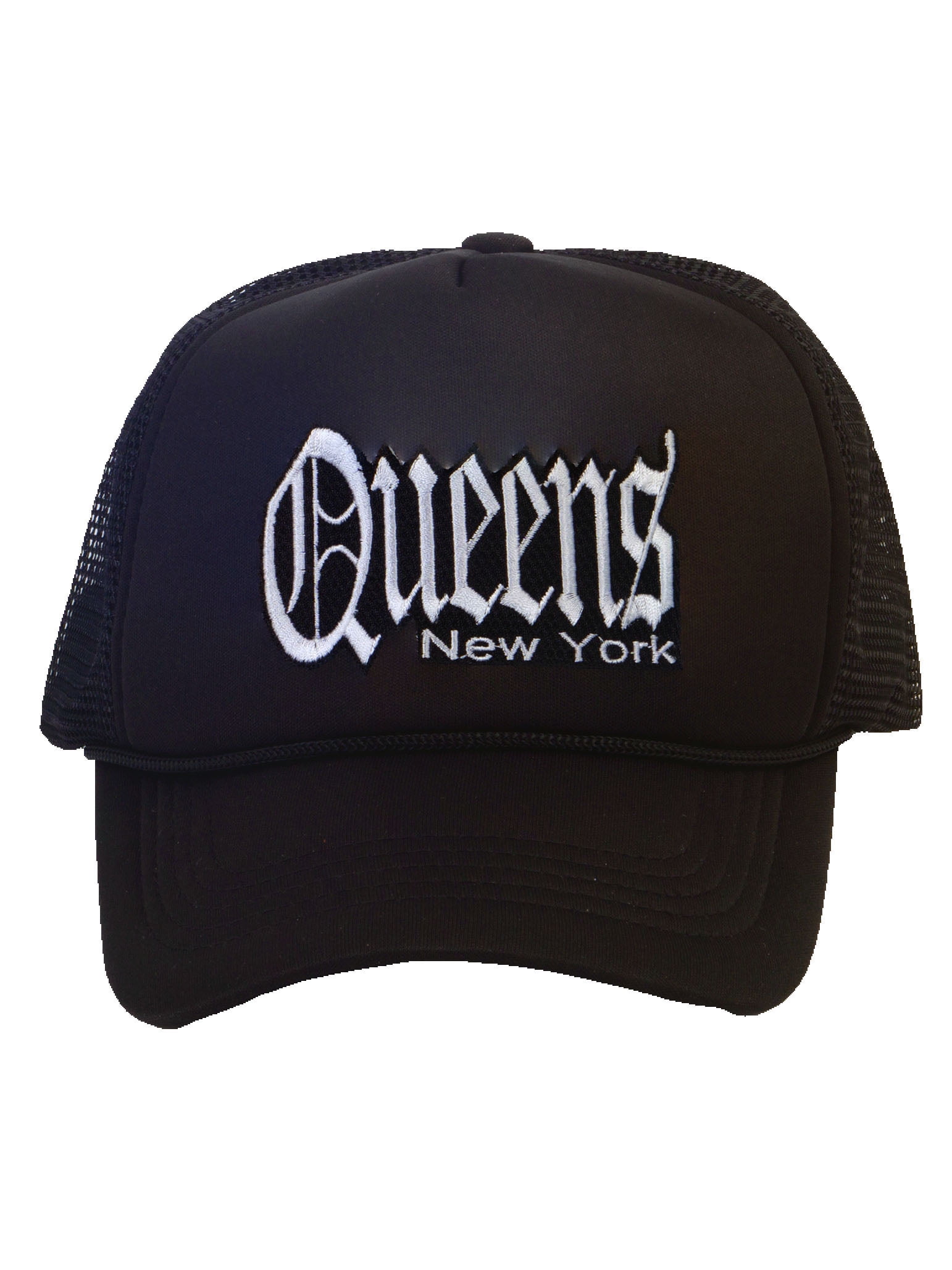 Top Headwear Old English Trucker Hat - City Snapback Cap, Black Queens ...