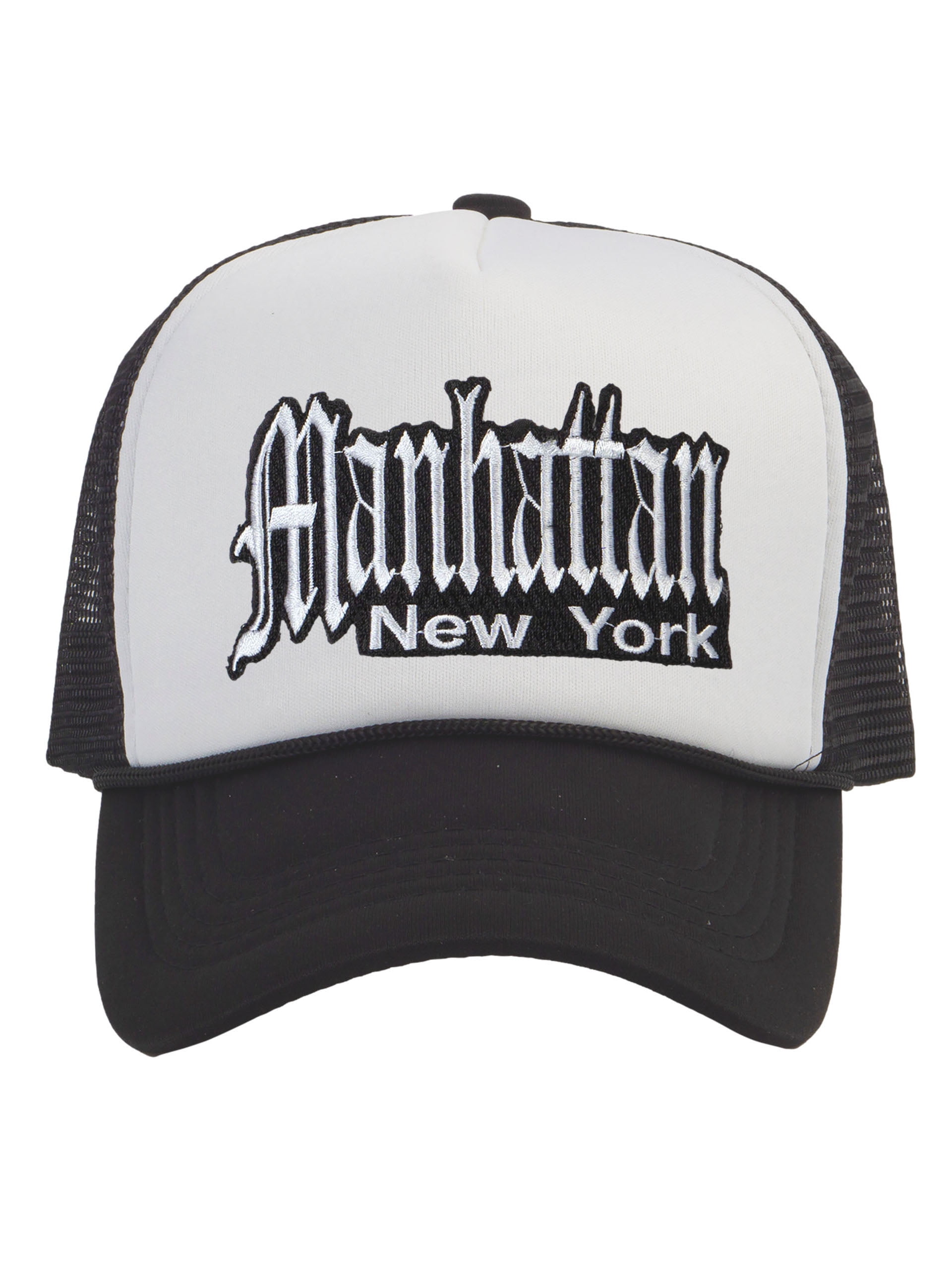 Top Headwear Old English Trucker Hat - City Snapback Cap, Black/White ...