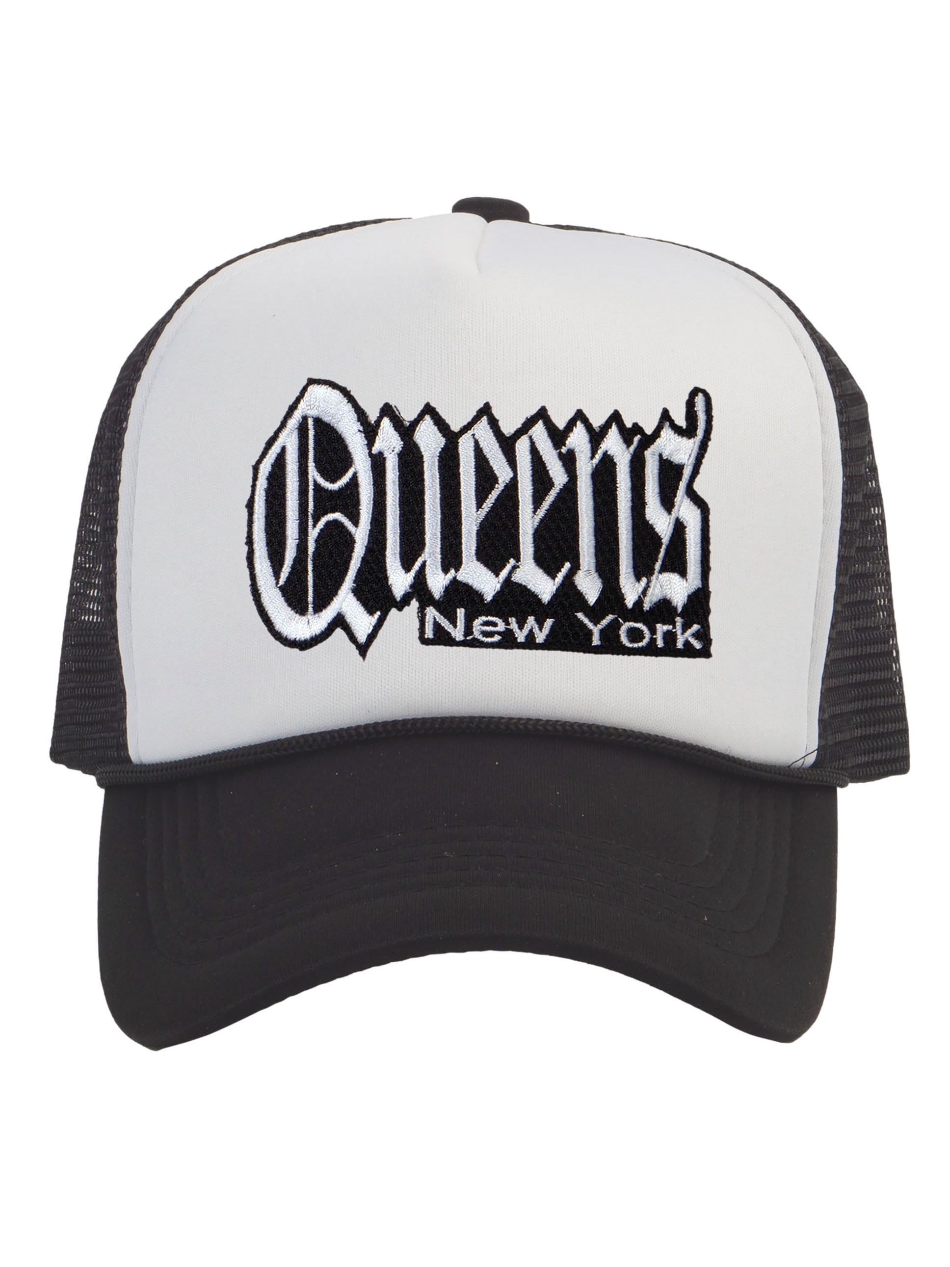 Top Headwear Old English Trucker Hat - City Snapback Cap, Black/White ...