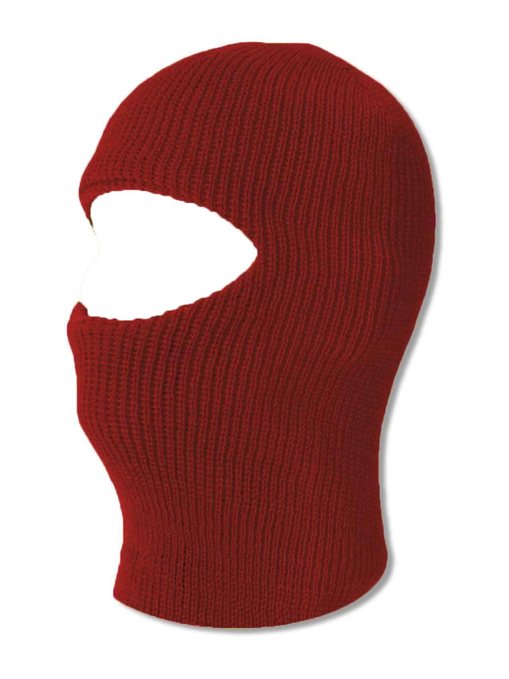 Top Headwear One 1 Hole Ski Mask - Maroon - Walmart.com
