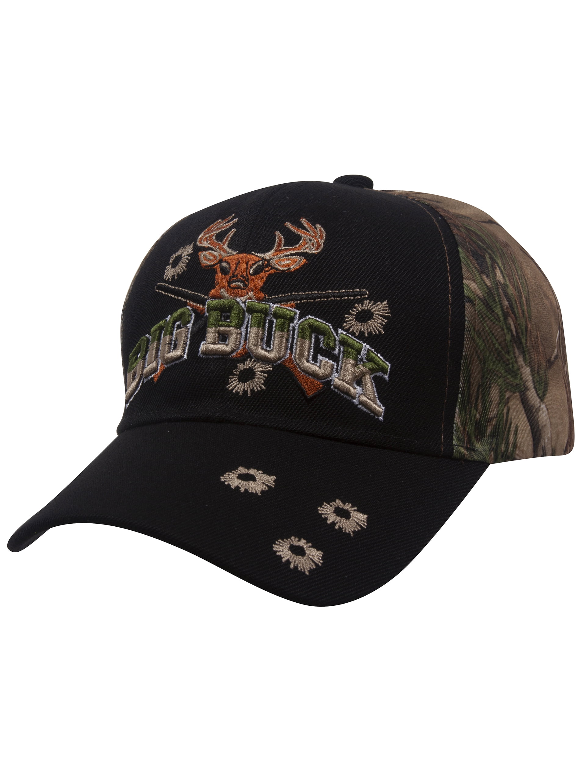 Top Headwear Outdoor Big Buck Hunting Baseball Cap - Black/Tree Camo ...
