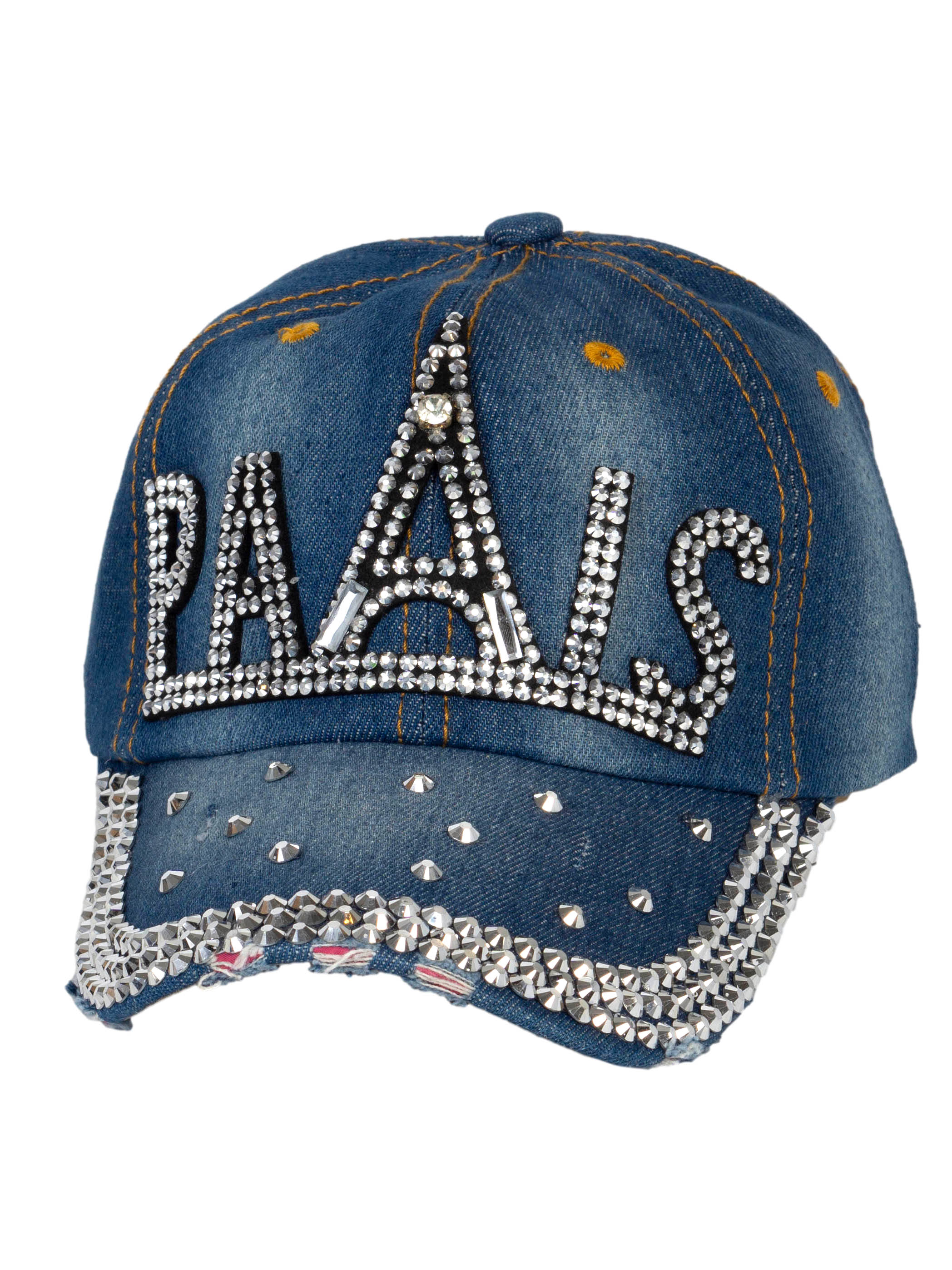 Top Headwear Paris Eiffel Tower Stones Distressed Baseball Cap - Dark ...