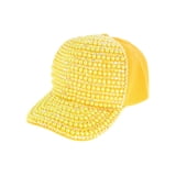 Top Headwear Pearl Rhinestone Bling Baseball Cap - Yellow - Walmart.com