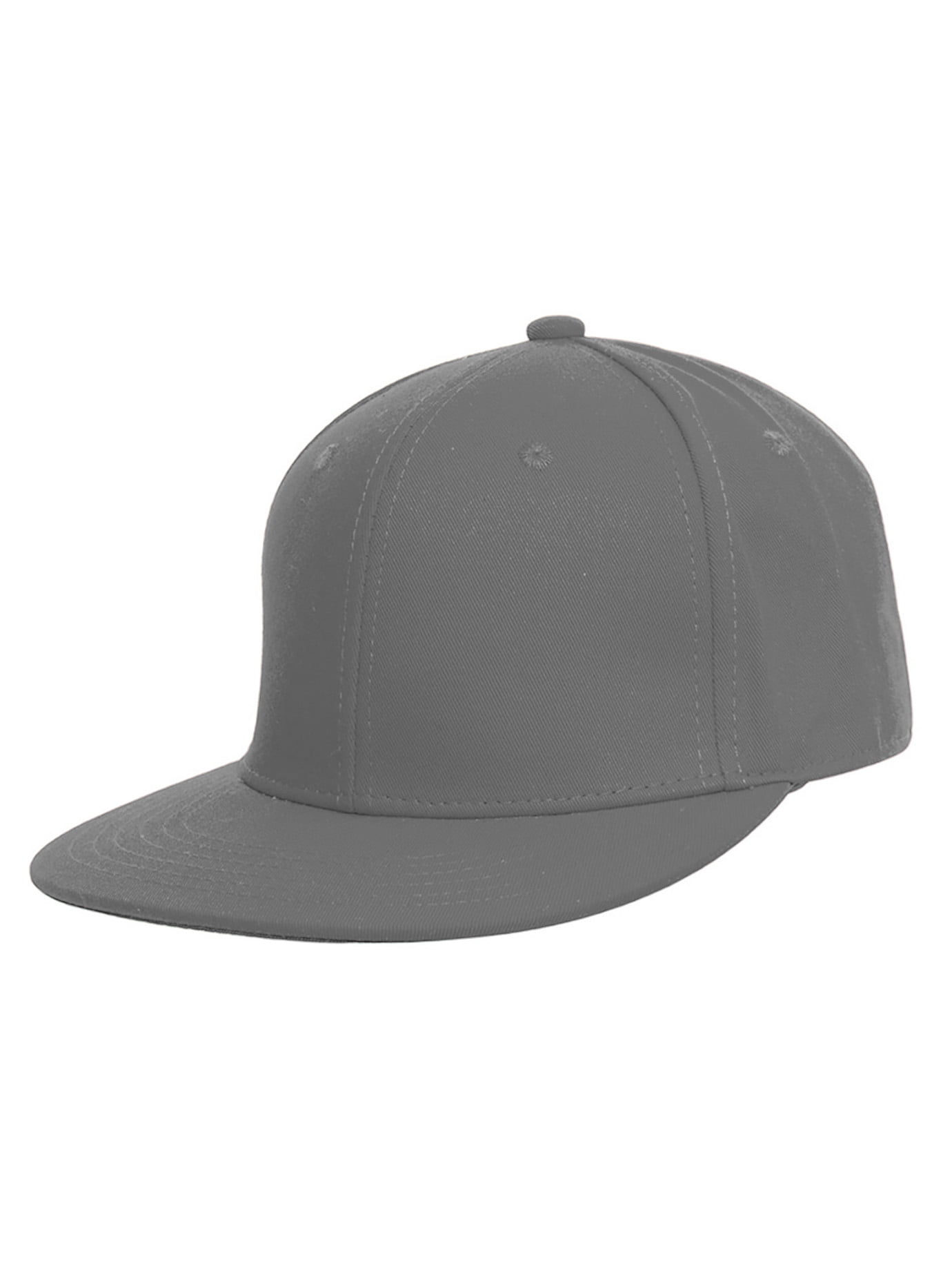 Top Headwear Plain Flat Bill Fitted Hat, Lt Grey 7 1/2 - Walmart.com
