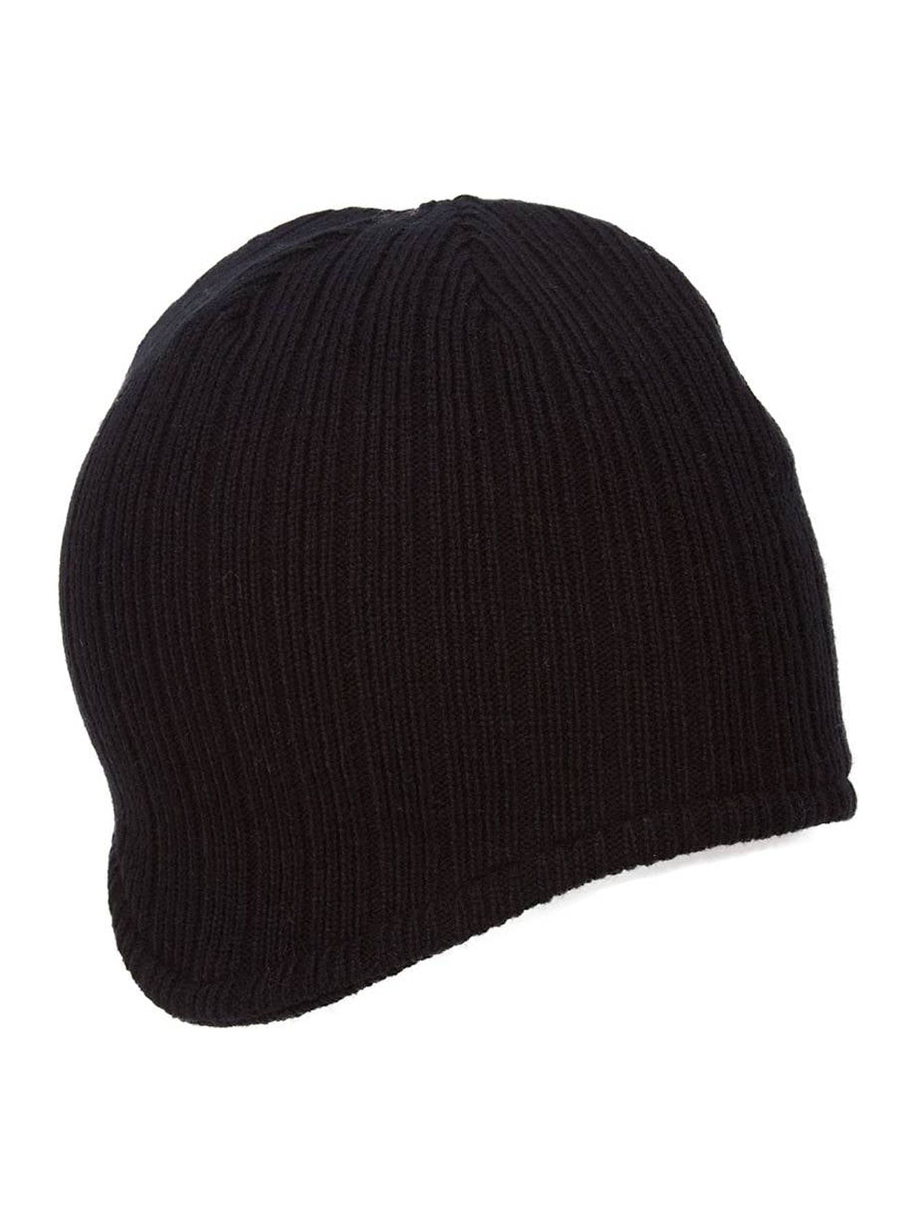 Top Headwear Rib Knit Ear Flap Beanie - Black - Walmart.com