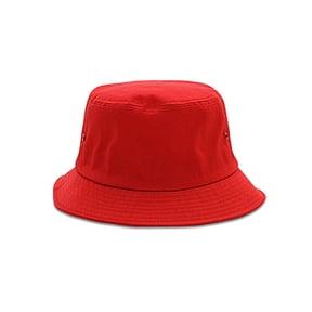 Bucket Hat For Men Women - Cotton Packable Fishing Cap, Red L/XL ...