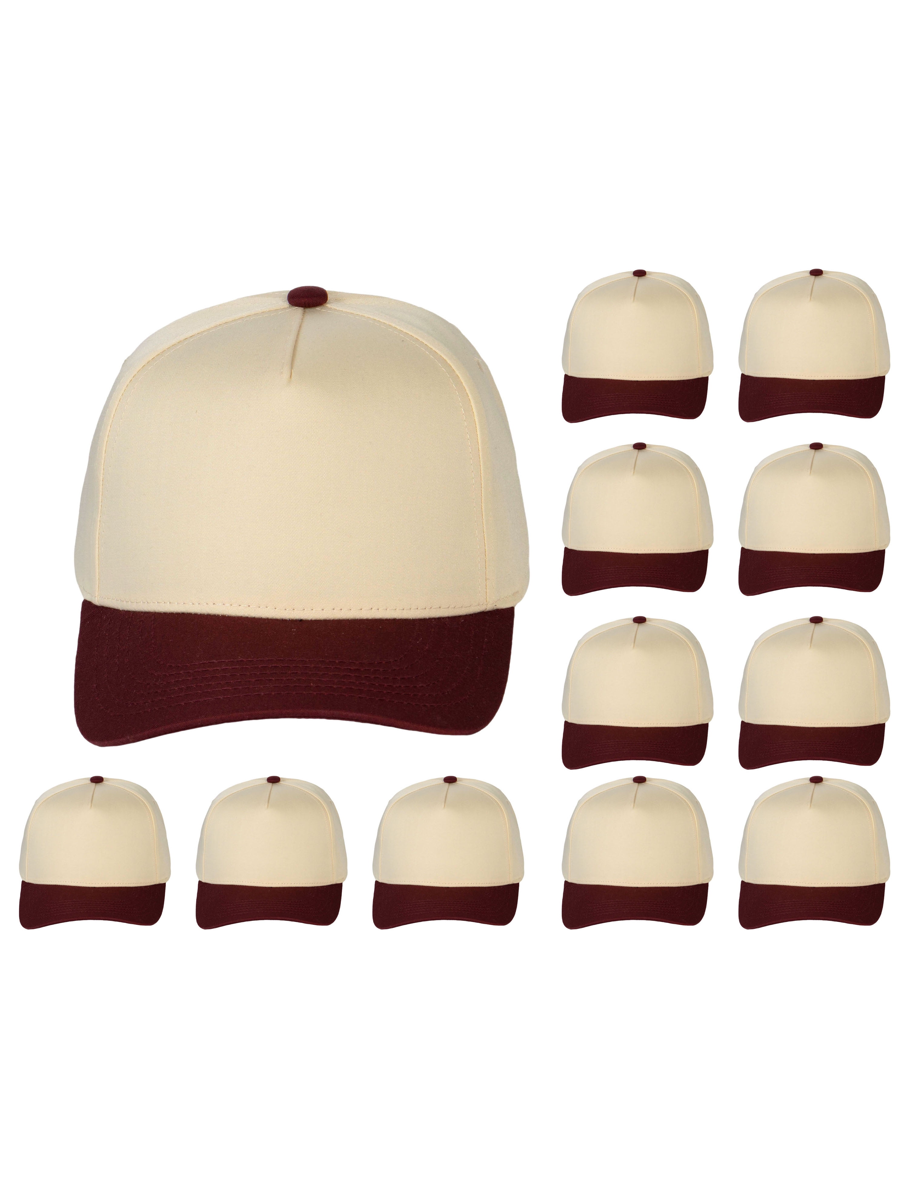 Top Headwear Throwback Heritage Snapback Hat - Two Tone Legacy Collection Baseball Cap Dozen 12 ...