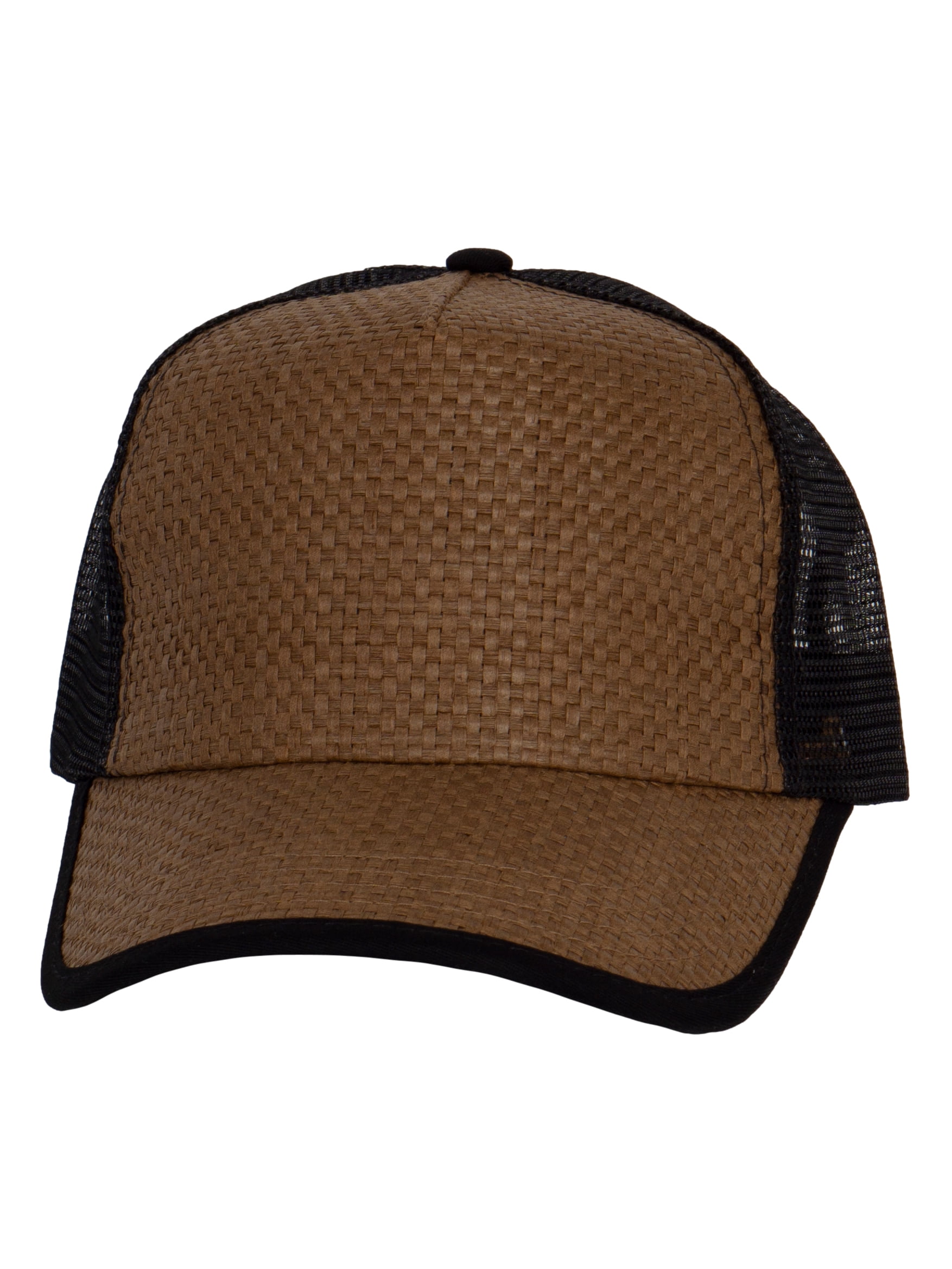 Top Headwear Trucker Straw Hats For Men Two-Tone Snapback Cap, Brown ...