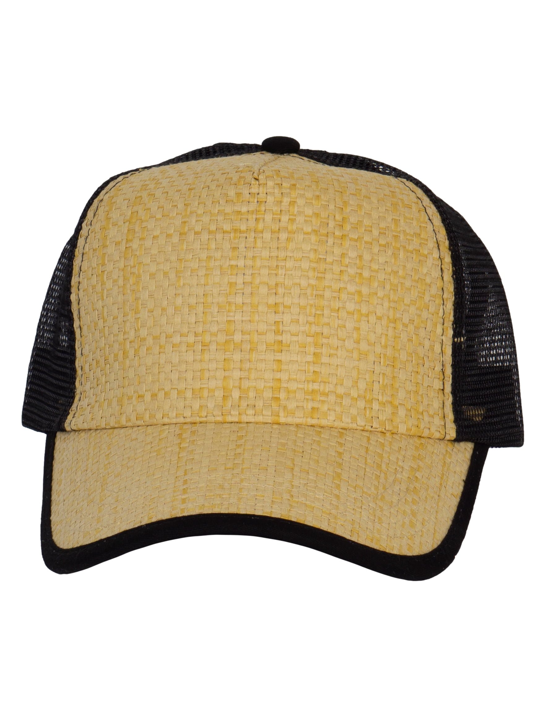 Top Headwear Trucker Straw Hats For Men Two-Tone Snapback Cap, Natural ...