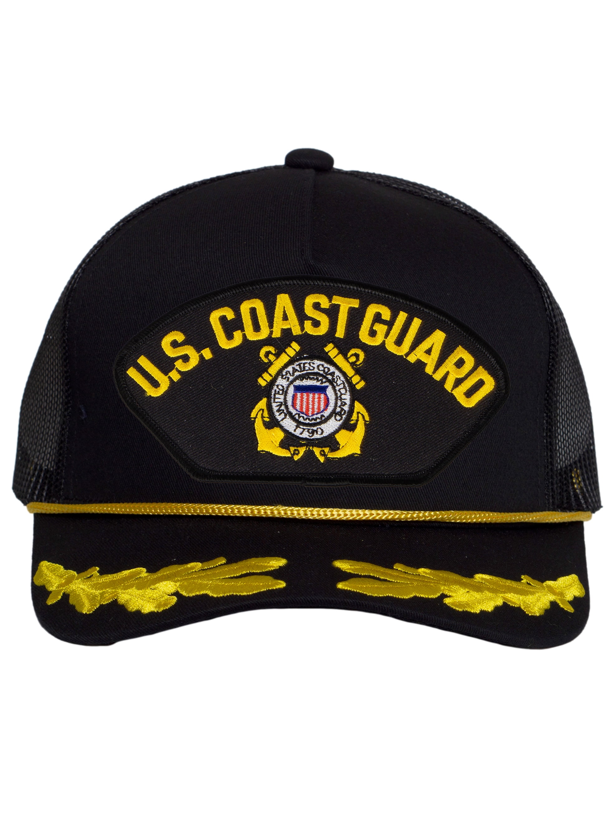 Top Headwear US Coast Guard Captain Trucker Hat - Military Pride Cap ...