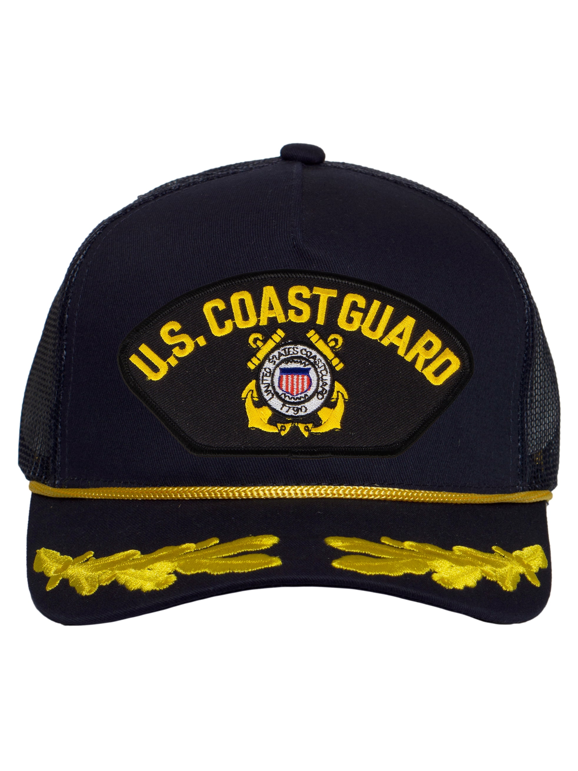 Top Headwear US Coast Guard Captain Trucker Hat - Military Pride Cap ...