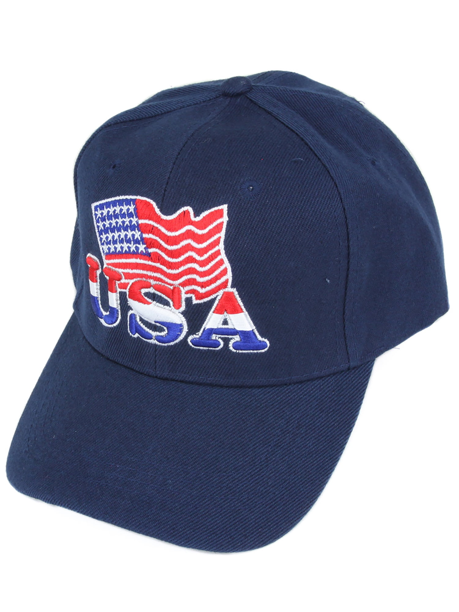 Top Headwear USA Flag Patriotic Baseball Cap - Navy - Walmart.com