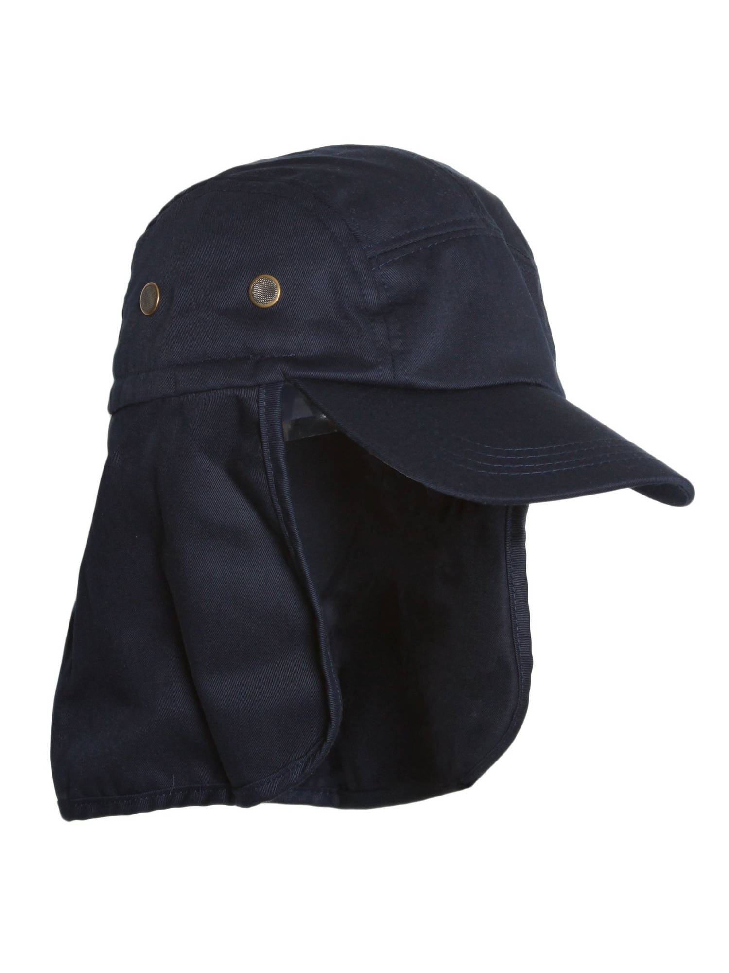 Top Headwear Vacation Flap Hat w/ Full Neck Cover - Navy - Walmart.com