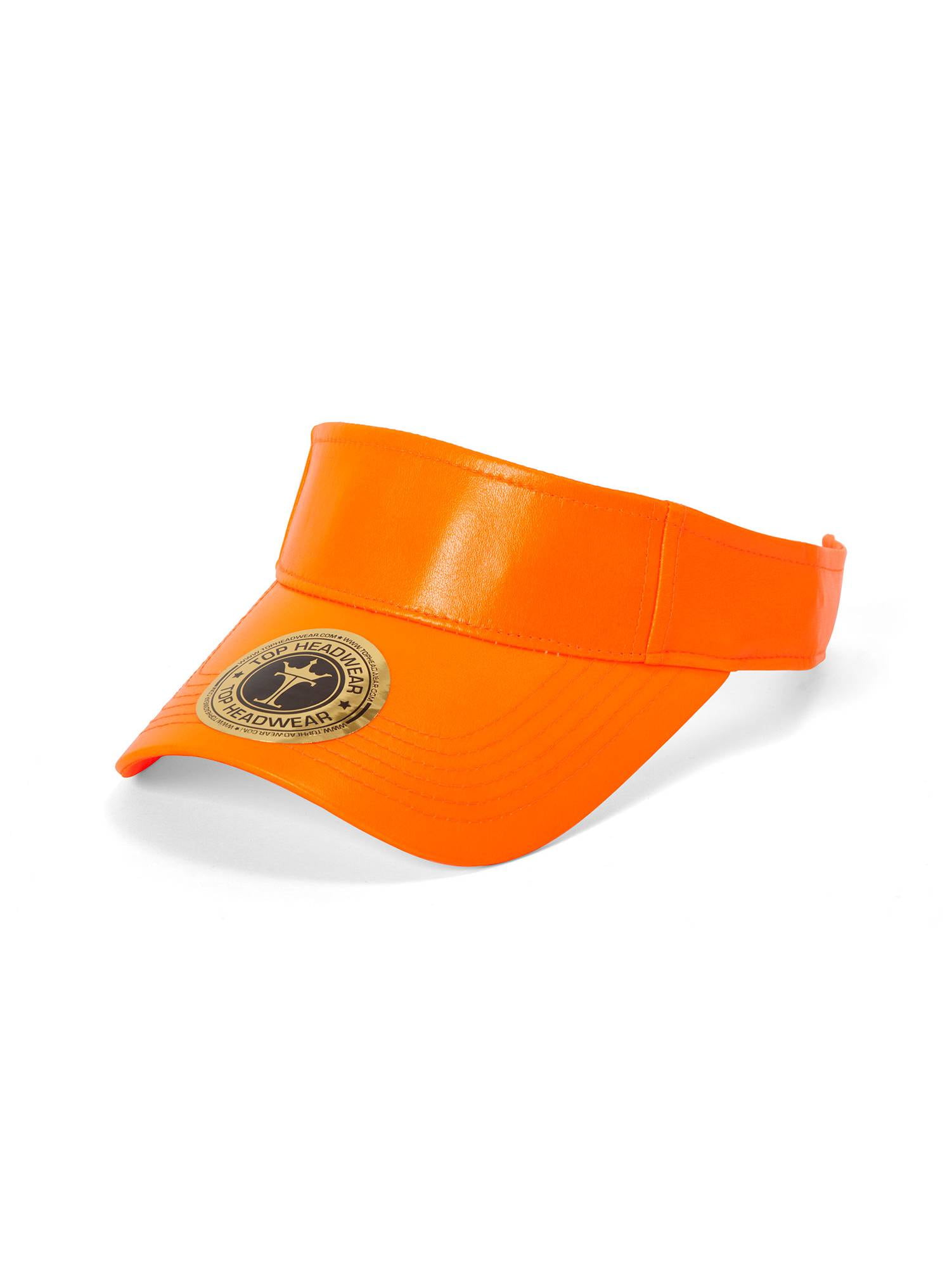 Top Headwear Vegan Leather Adjustable Visors - Orange - Walmart.com