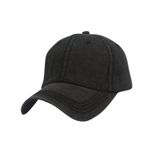 Top Headwear Washed Plain Baseball Cap - Black - Walmart Business Supplies