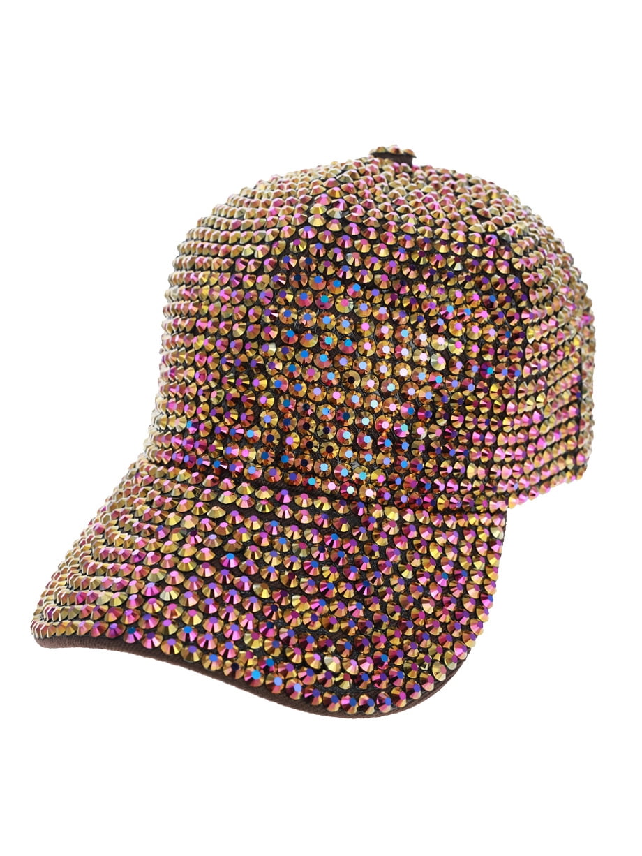 Top Headwear Women's Full Sparkle Rhinestone Gem Bling Baseball Cap ...