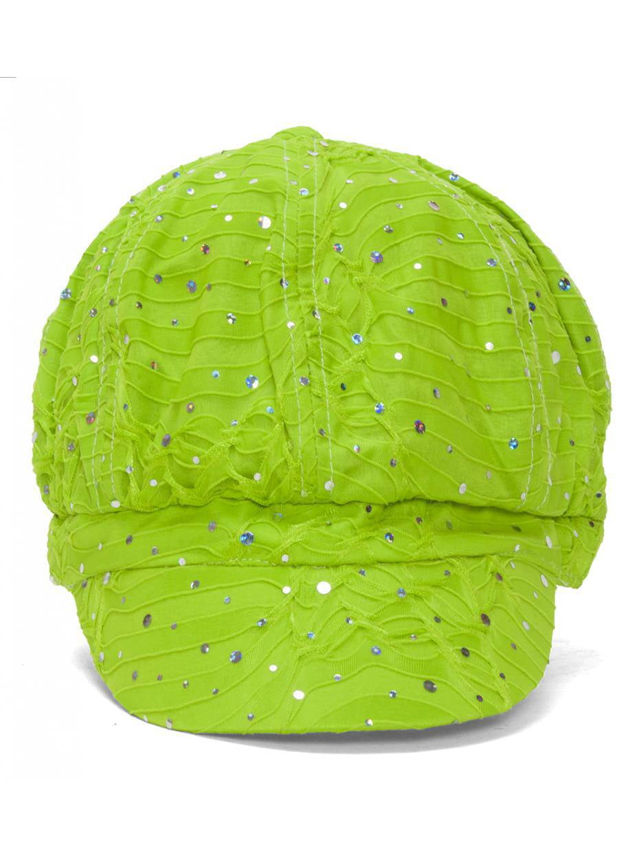 Top Headwear Women's Glitter Sequin Trim Newsboy Style Relaxed Fit Hat ...