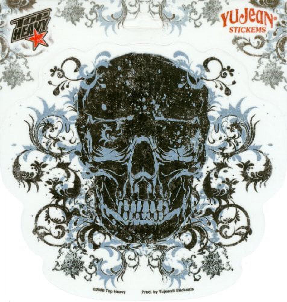Top Heavy - Filigree Skull - Sticker / Decal - Walmart.com