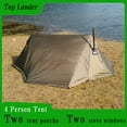 Top Lander 4 Person Waterproof Camping Tent, Four Season, Cold Weather ...