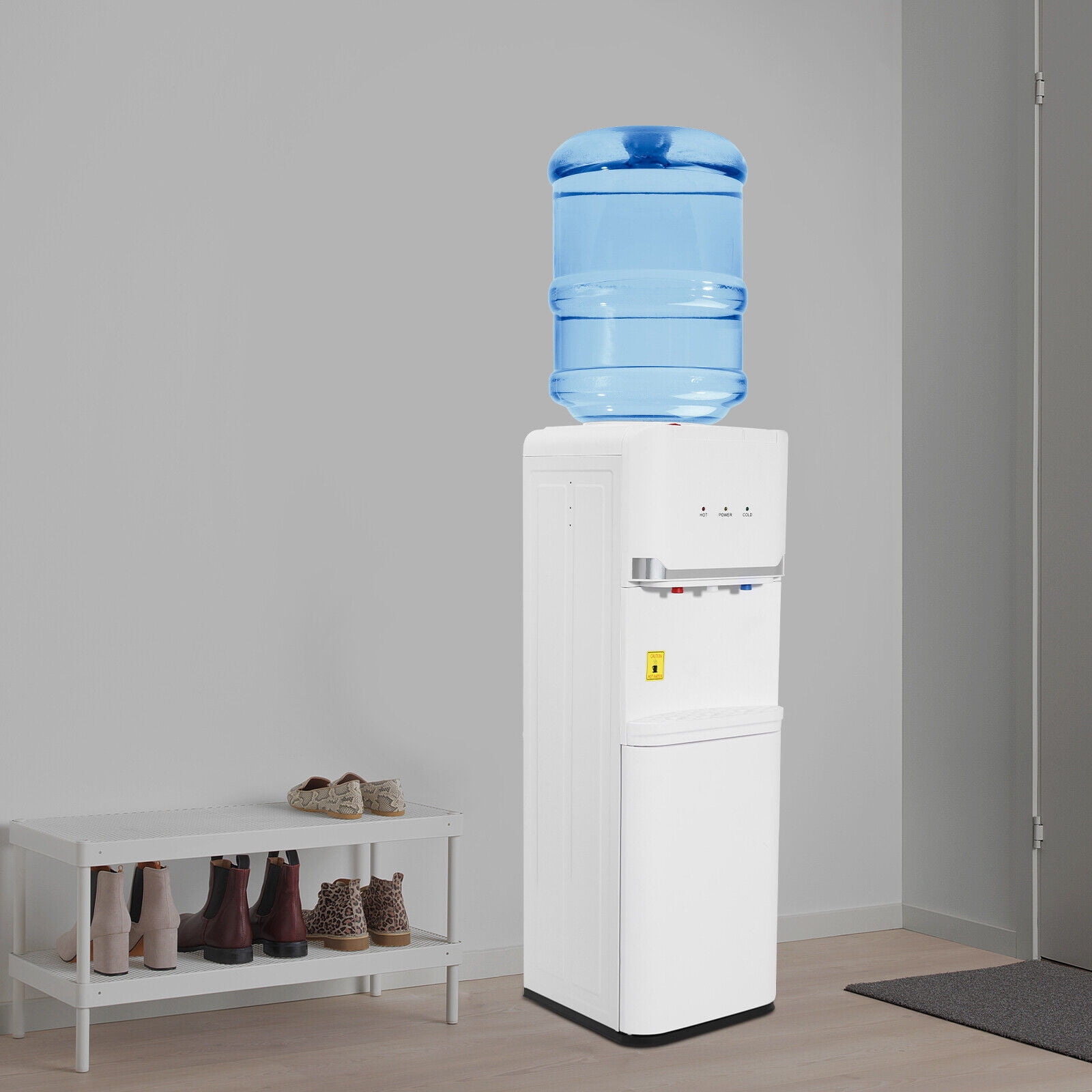 Top Load Hot Water, Cold Water Dispenser Double Storage Cabinets for ...