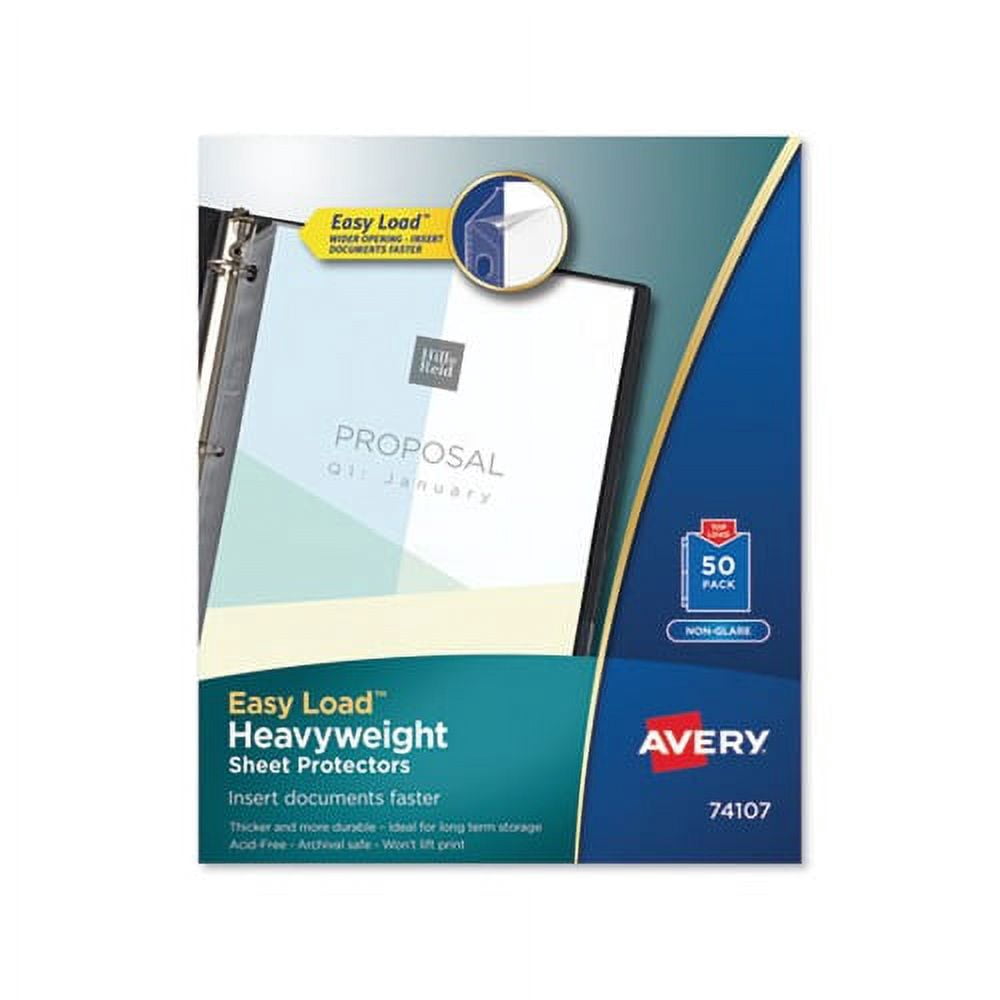 Top-Load Poly Sheet Protectors Heavy Gauge, Letter, Nonglare, 50/Box ...