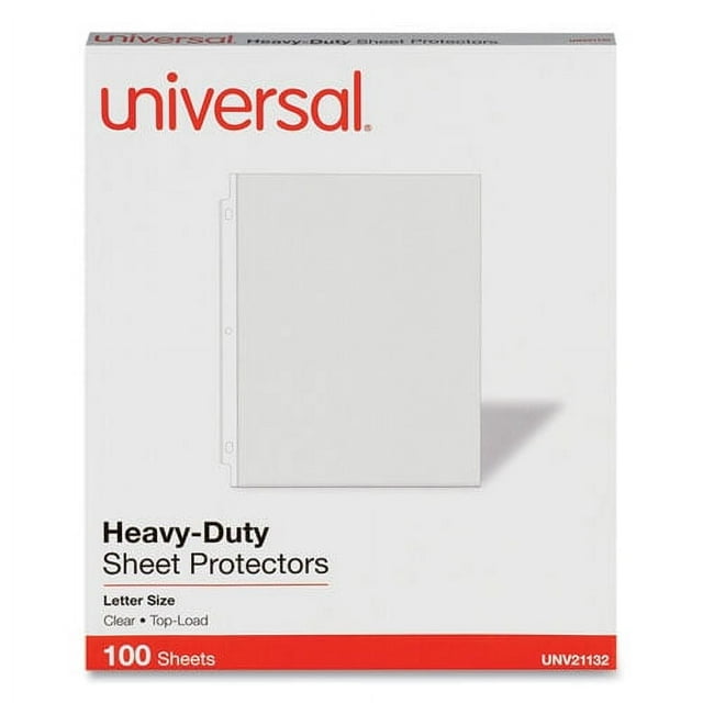 Top-Load Poly Sheet Protectors, Heavy Gauge, Letter Size, Clear, 100 ...