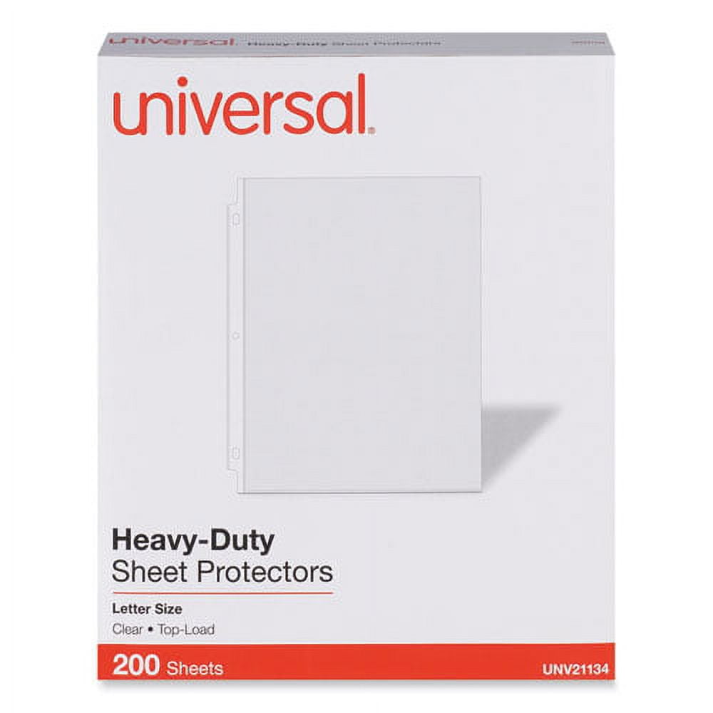 Top-Load Poly Sheet Protectors, Heavy Gauge, Letter Size, Clear, 200 ...