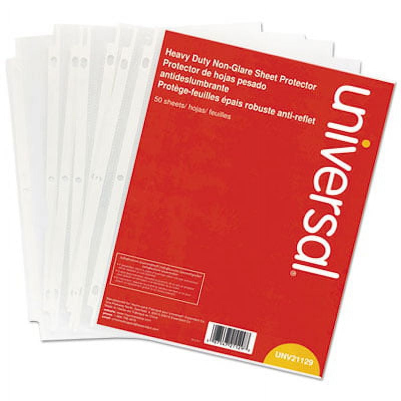 2PK Universal UNV21129 Top-Load Poly Sheet Protectors, Heavy Gauge ...