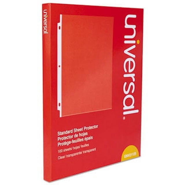 Universal Top-Load Poly Sheet Protectors, Standard, Letter, Clear, 100 ...