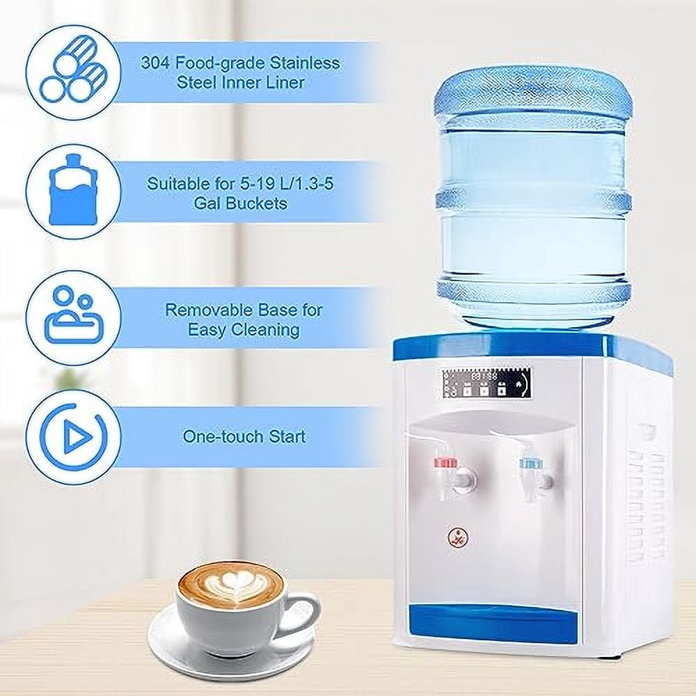 Top Loading Water Cooler Dispenser,5 Gallon Desktop Electric Hot Cold ...