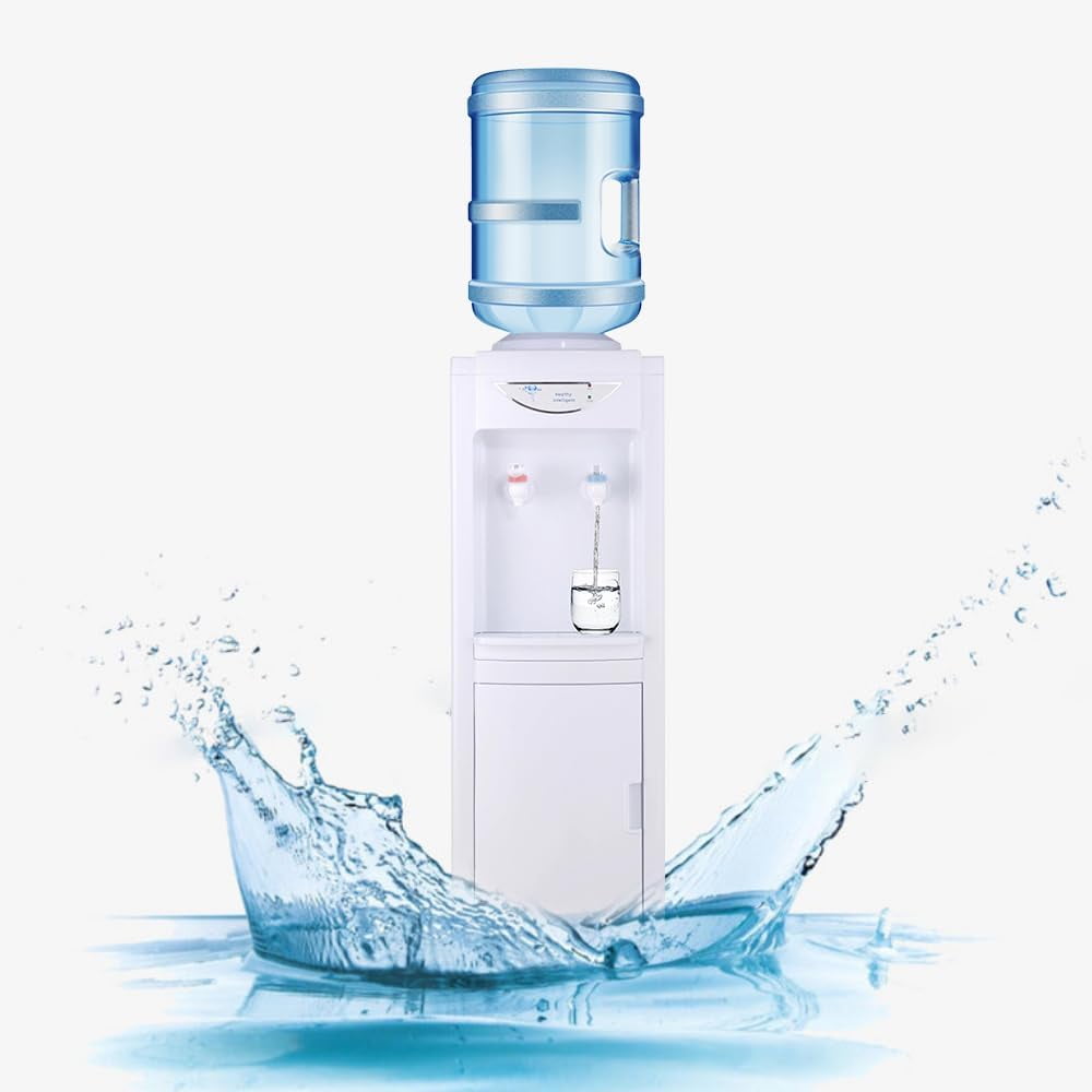 Top-Loading Water Cooler Dispenser, Hot & Cold Water, Holds 3/5 Gallons ...