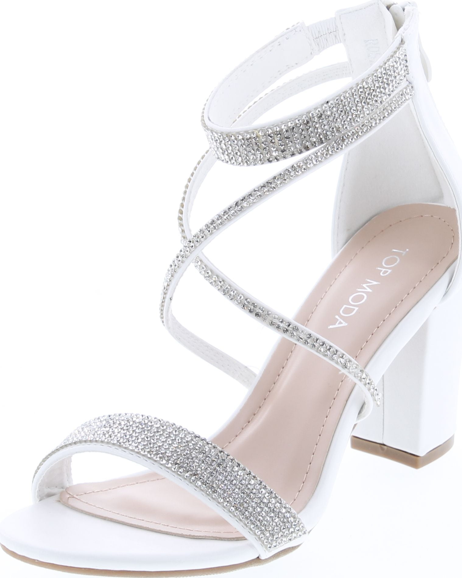 Top Moda Dressy/Formal Sandals High Heel Ankle Strap Open Toe Sandals ...