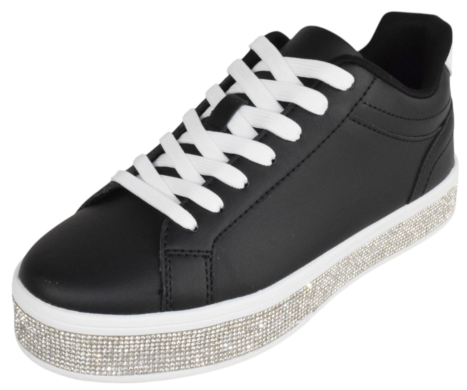 Top Moda Shoes Women Flat Fashion Platform Sneakers Crystals Rhinestone ...