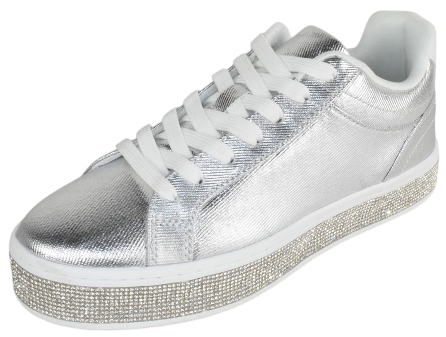 Top Moda Shoes Women Flat Fashion Platform Sneakers Crystals Rhinestone ...