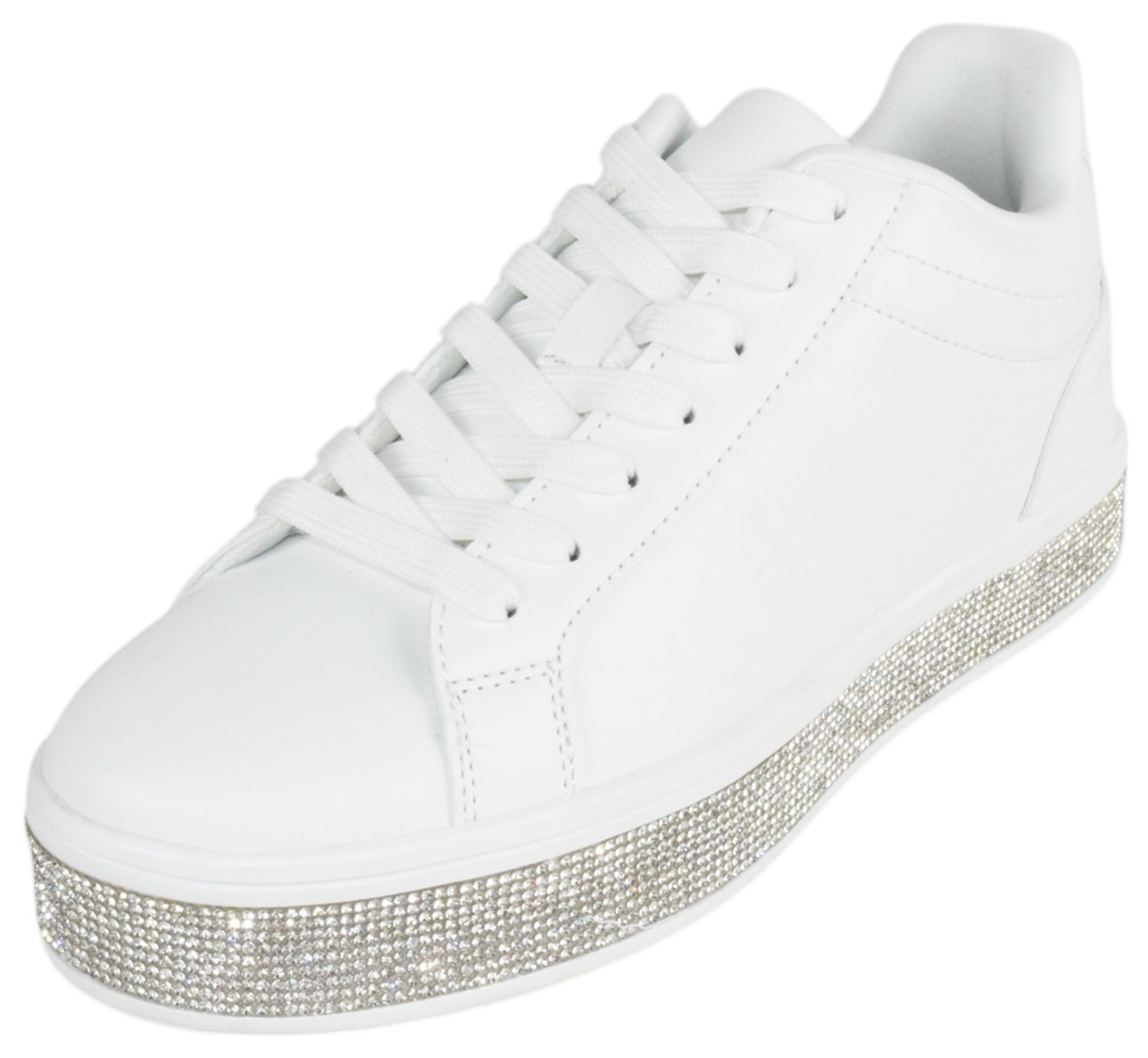 Top Moda Shoes Women Flat Fashion Platform Sneakers Crystals Rhinestone ...
