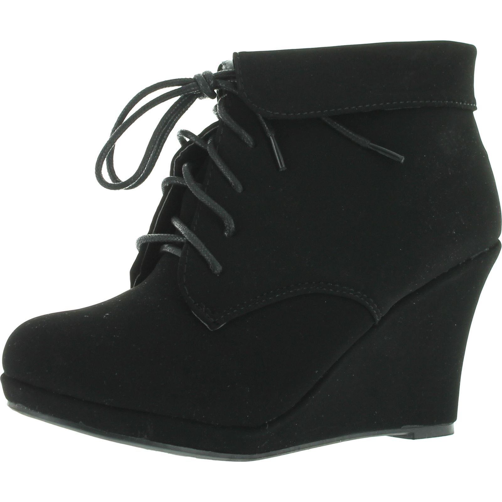 Top Moda Womens Max-35 Max 35 Womens Wedge Ankle Booties - Walmart.com