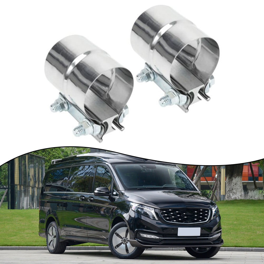 Top Notch 2PCS Stainless Steel Lap Joint Band Clamp Sleeve Coupler 2 5 ...