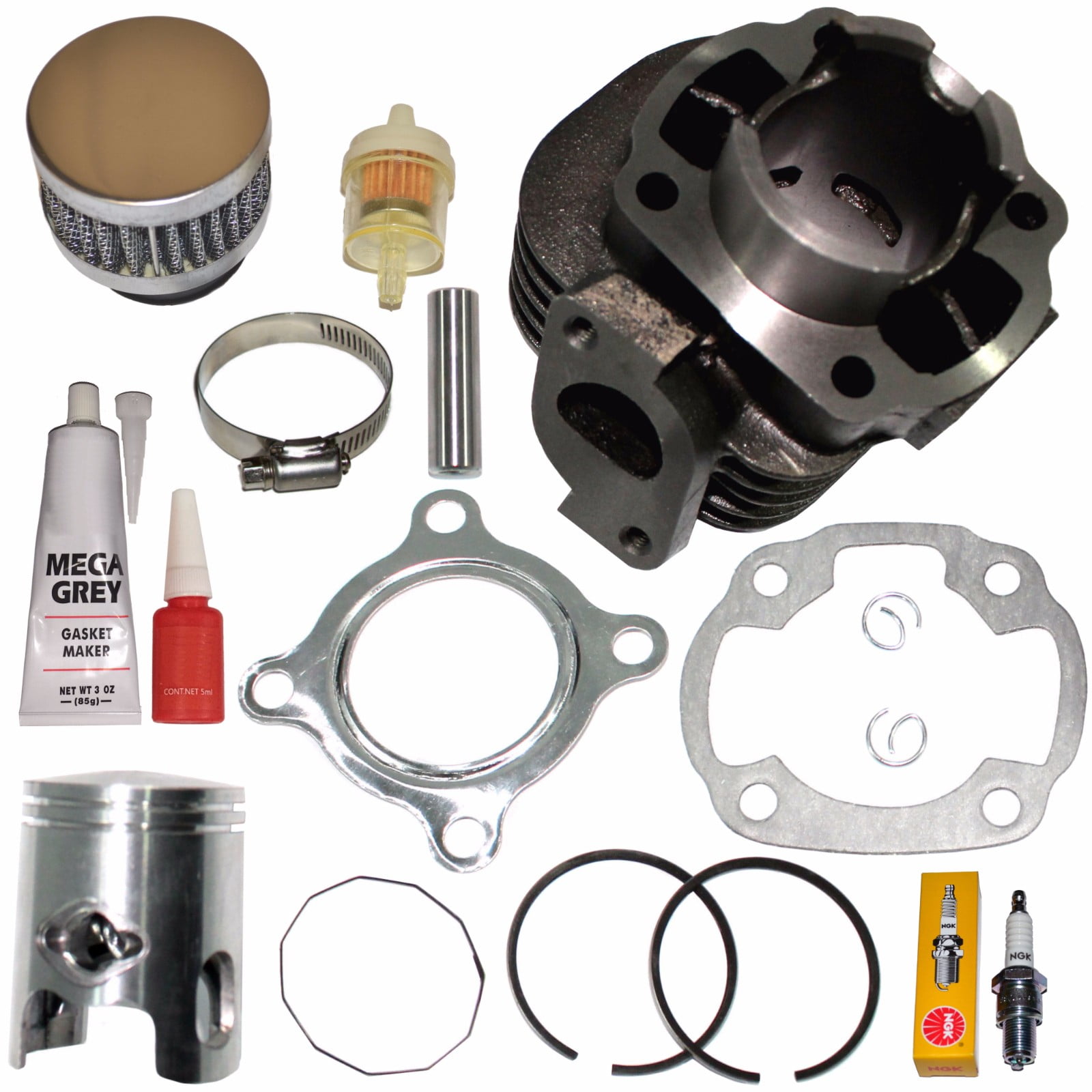 Top Notch Parts Yamaha Zuma Yw50 Yw 50 Piston Cylinder Piston Gaskets ...