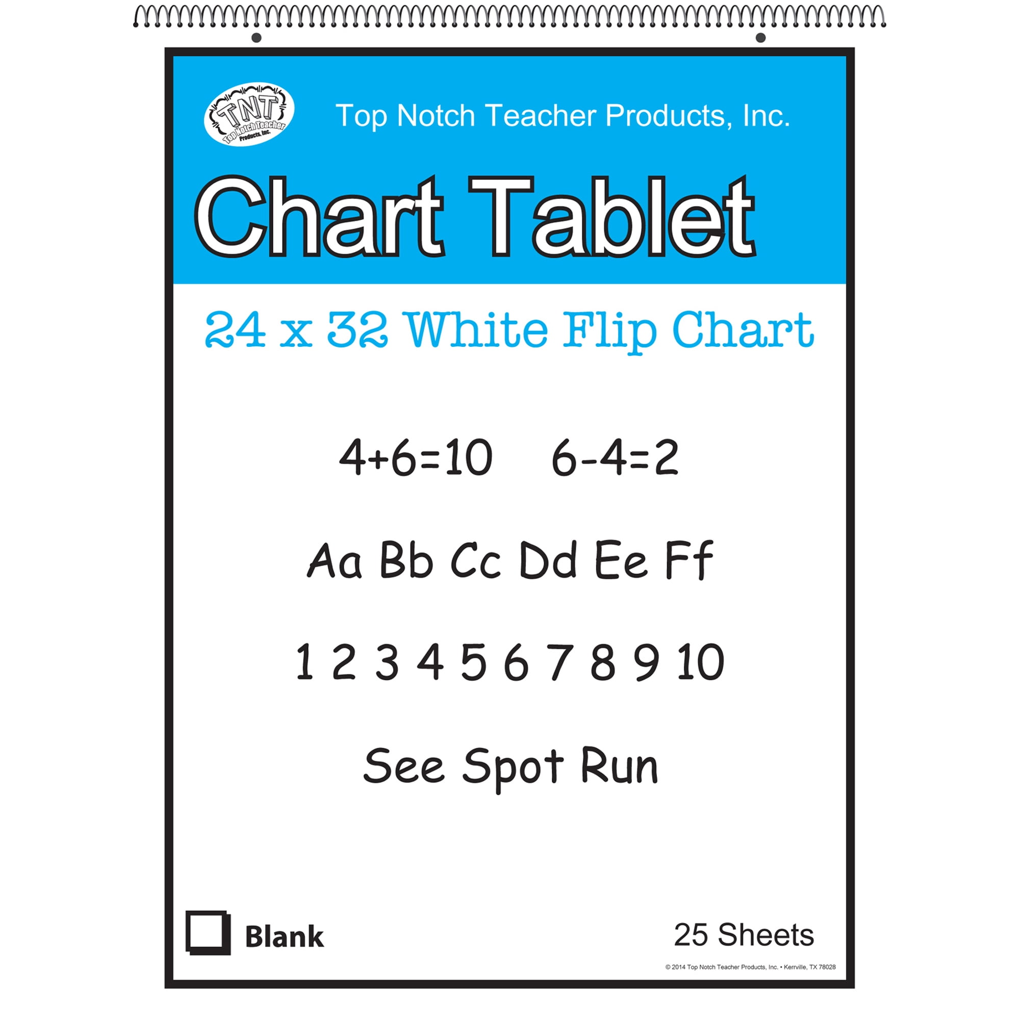 Top Notch Teacher Products White Chart Tablet 1 1/2" Ruled, 3/pkg ...