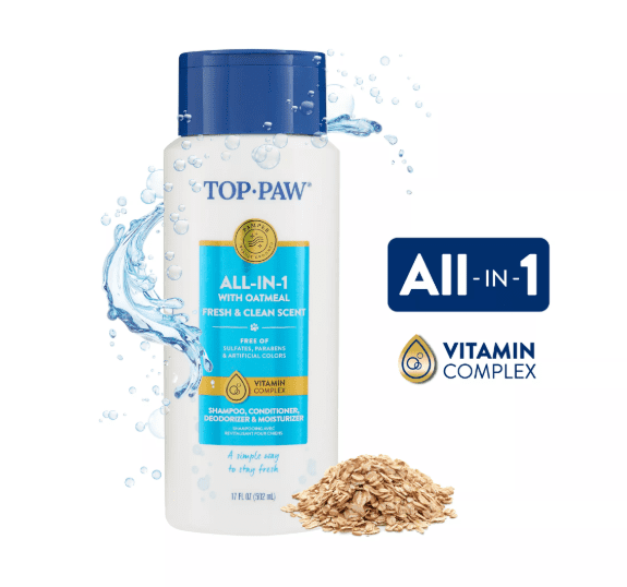 Top Paw® All-In-1 With Oatmeal Dog Shampoo, Conditioner, Deodorizer ...