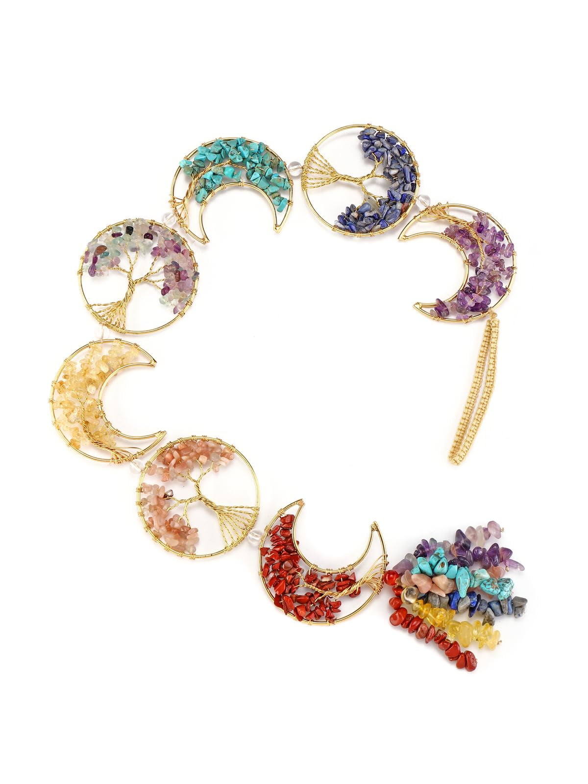 Top Plaza Life Tree Chakra Stones ATT1Decor Raw Healing Crystals ...